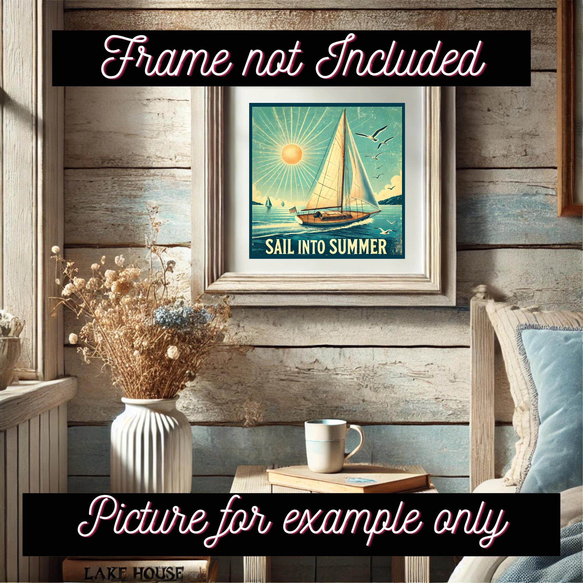 Sail Into Summer Aluminum Sign – Nautical Wall Decor for Beach House ...