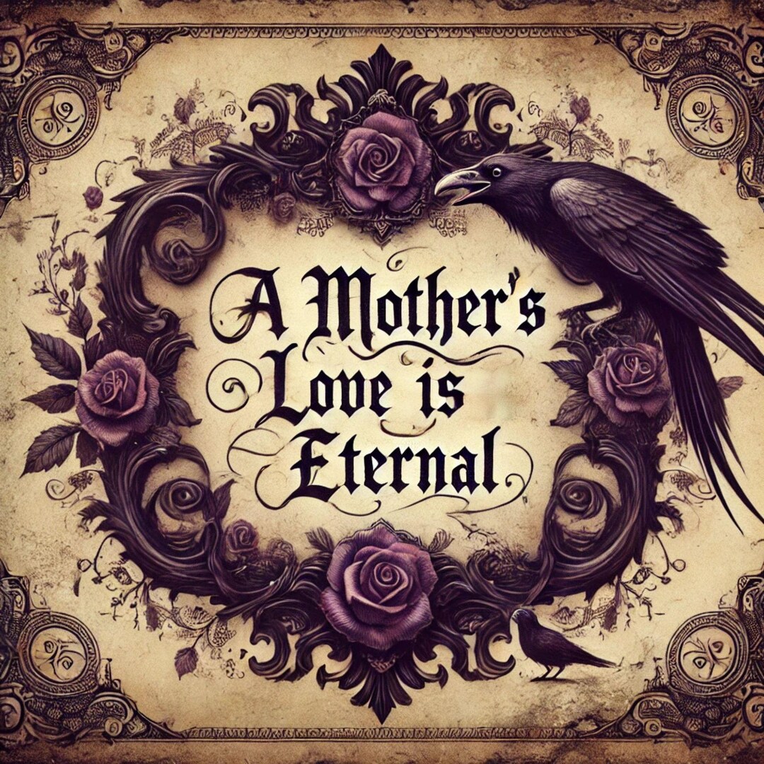 Gothic Mother’s Love Metal Sign, A Mother’s Love is Eternal Wall Art ...