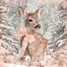 Pink Winter Deer Sign, 10x10 Metal Wall Art, Pastel Christmas Decor ...