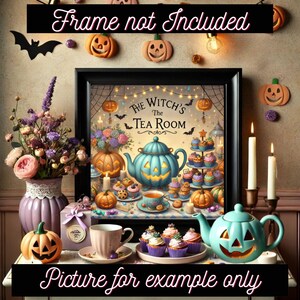 Witch's Tea Room Halloween Sign, Spooky Kitchen Decor - Etsy