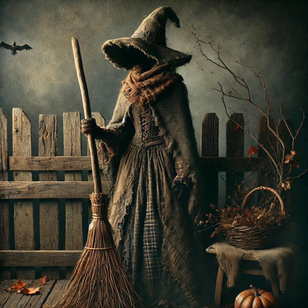 Rustic Witch Metal Sign – Vintage Halloween Decor, Spooky Farmhouse ...