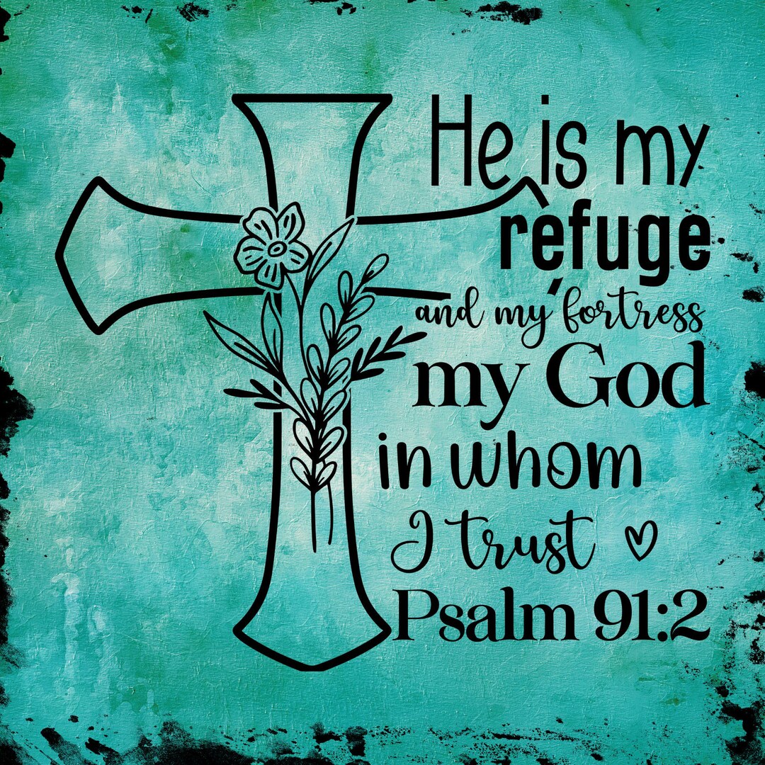 Psalm 91:2 Christian Cross Aluminum Sign – Religious Home Decor - Etsy