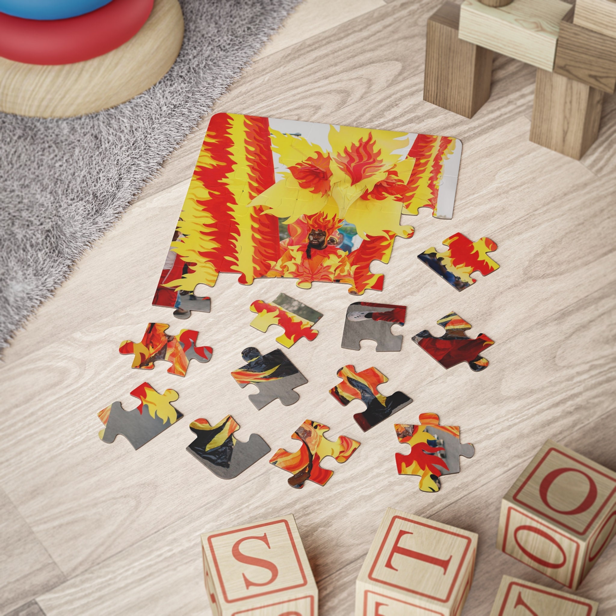 Burning Man Jigsaw Puzzle for Kids 30 Piece Children Sublimation Puzzle ...