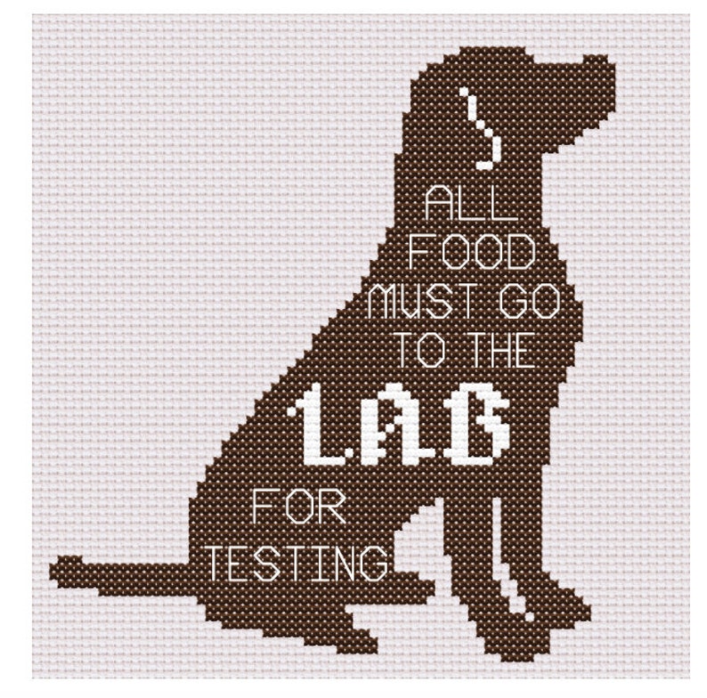 All Food Must Go to the Lab Cross Stitch Instant Download PDF Pattern ...