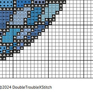 Shades of Blue Cross Stitch PDF Pattern Instant Download - Etsy