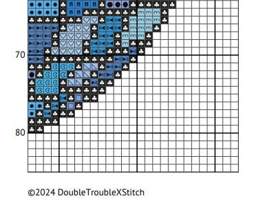 Shades of Blue Cross Stitch PDF Pattern Instant Download - Etsy