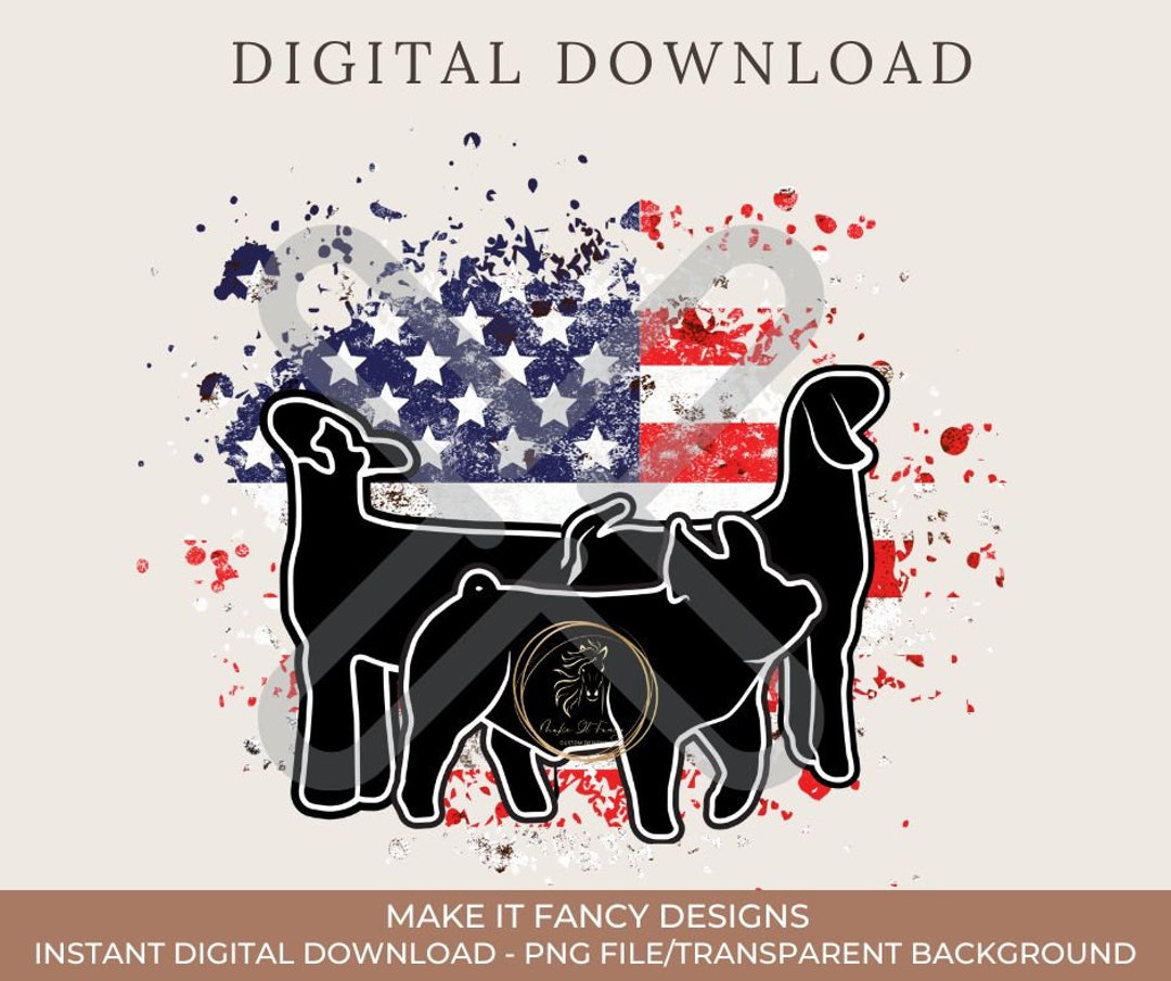 FFA 4h Show Animals PNG Digital File Stock Show, Livestock Show Time ...