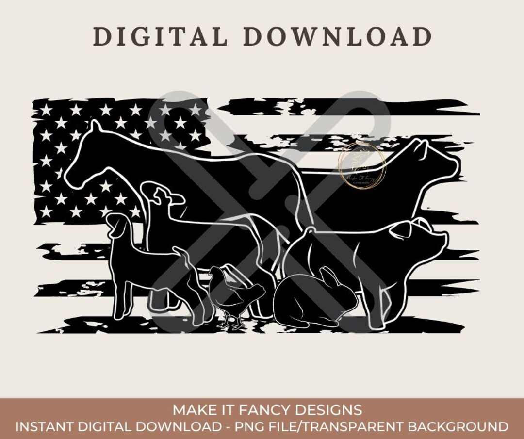 FFA 4h Show Animals PNG Digital File Stock Show, Livestock Show Time ...