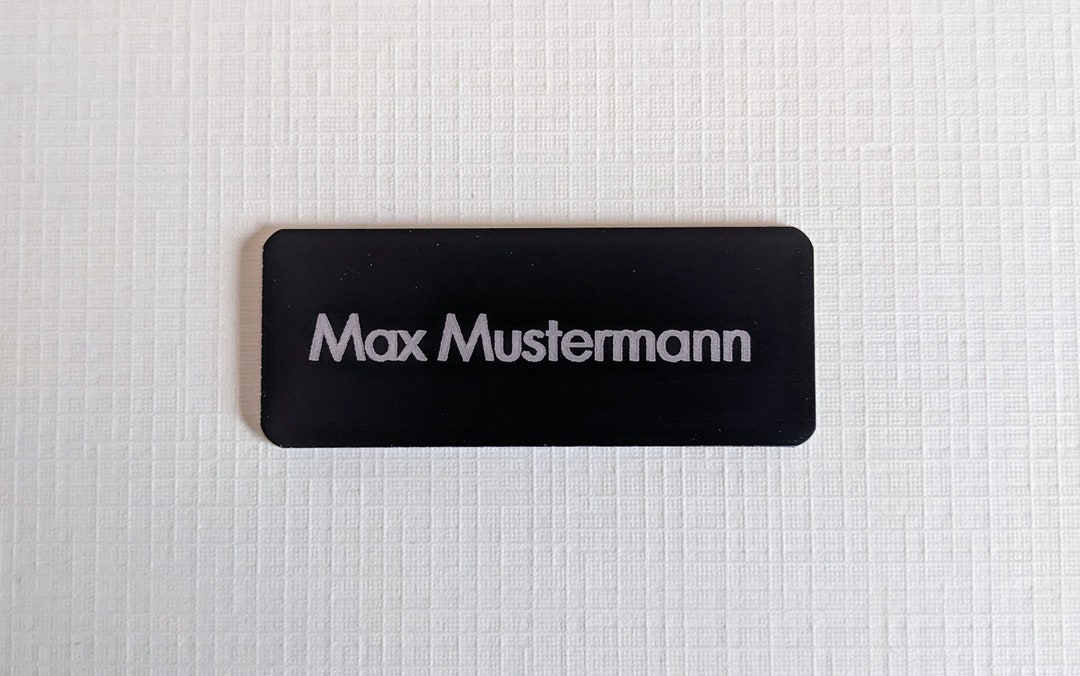 Identification Plate With Lettering of Your Choice, Black Anodized ...