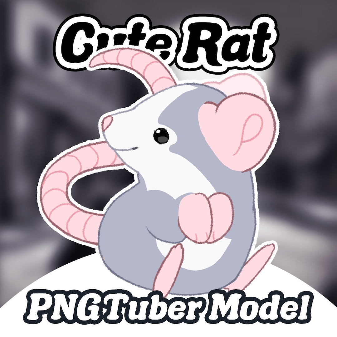 Cute Rat Pngtuber, Premade Pngtuber+ Model, Streaming Giftuber Asset for Twitch, Youtube ...