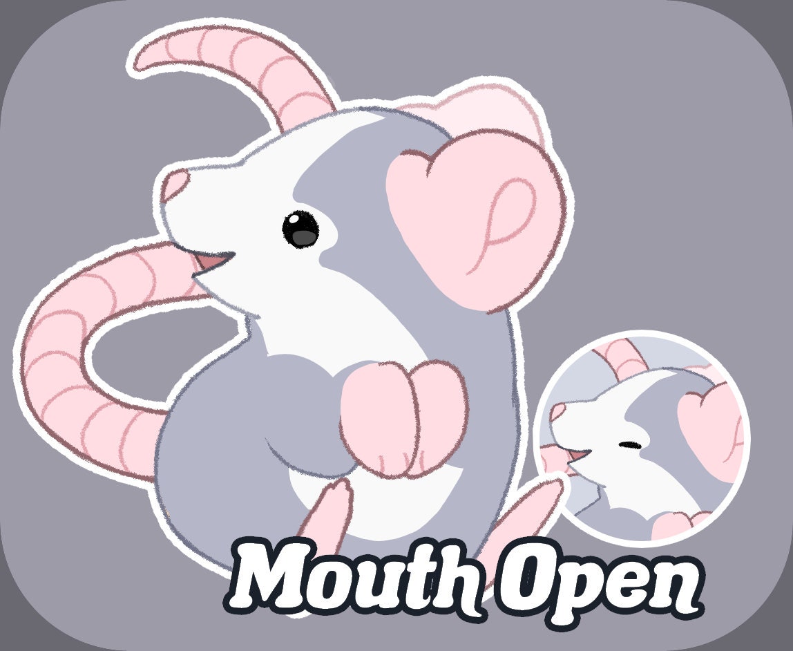 Cute Rat Pngtuber, Premade Pngtuber+ Model, Streaming Giftuber Asset ...