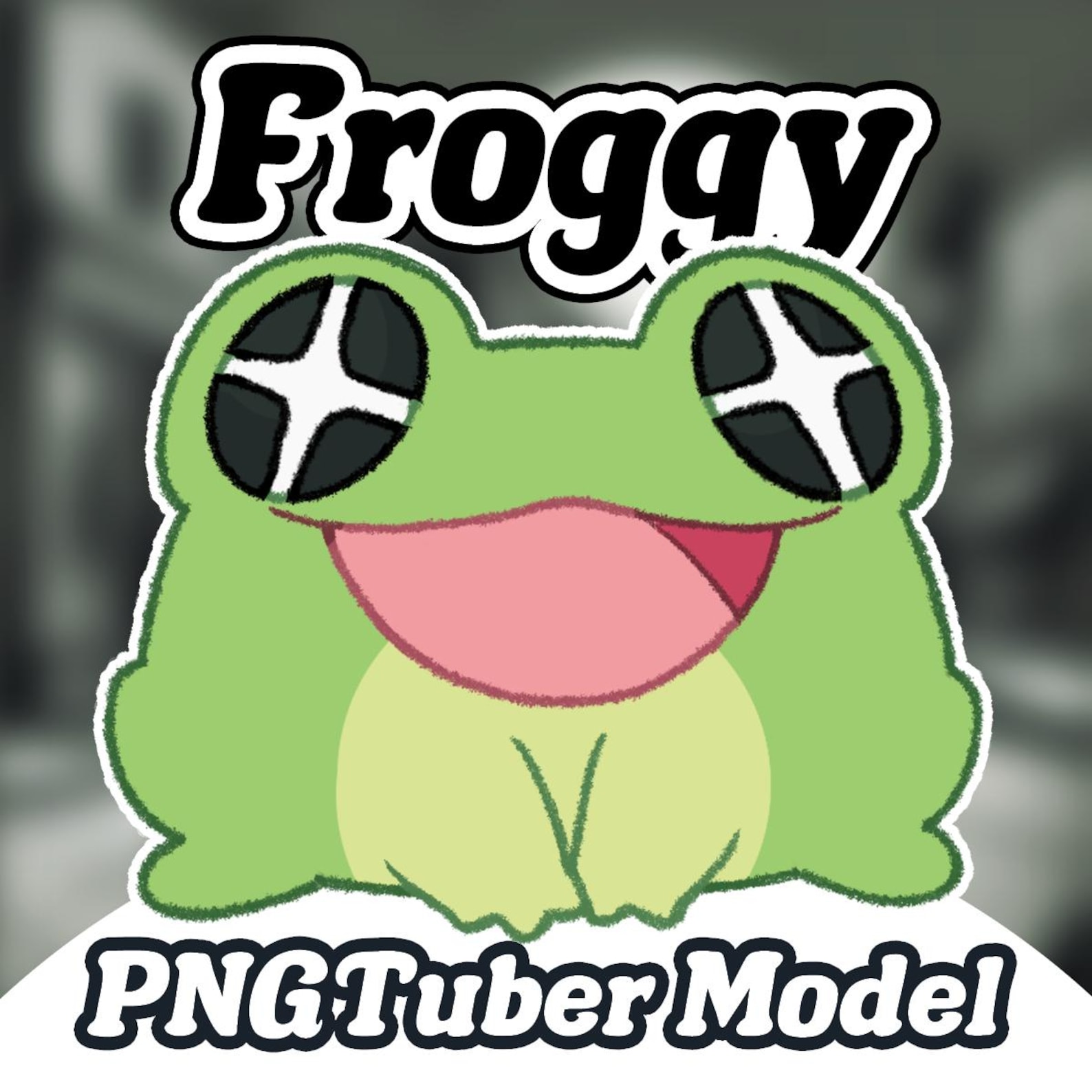 Frog Pngtuber, Premade Pngtuber+ Model, Streaming Giftuber Asset for ...