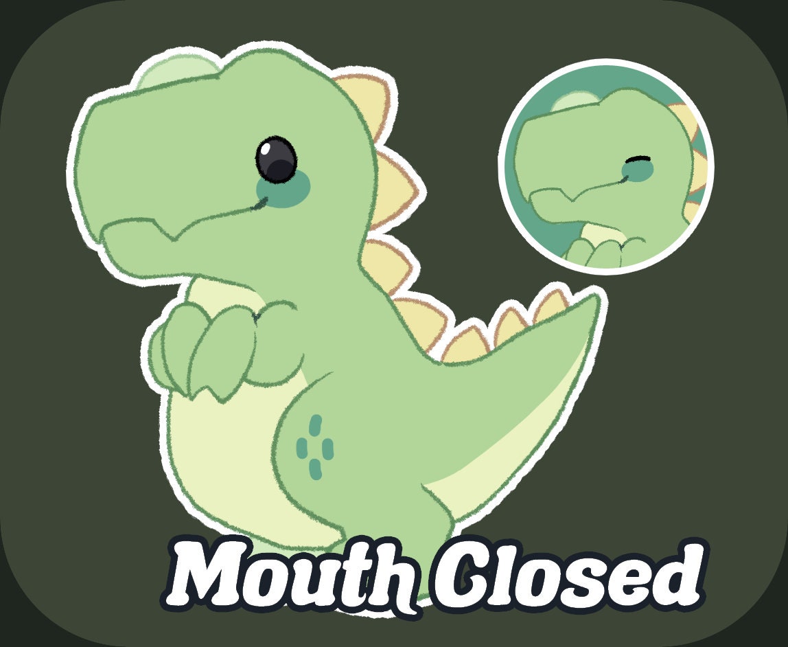 Dinosaur T-rex Pngtuber, Premade Pngtuber+ Model, Streaming Giftuber ...