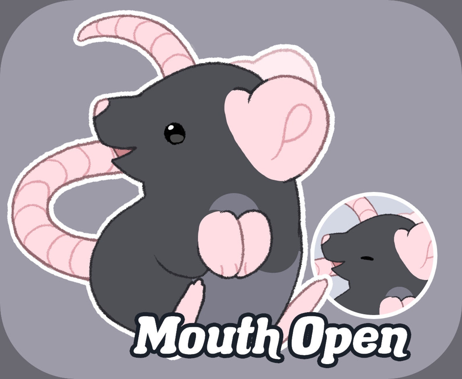 Cute Rat Pngtuber, Premade Pngtuber+ Model, Streaming Giftuber Asset ...