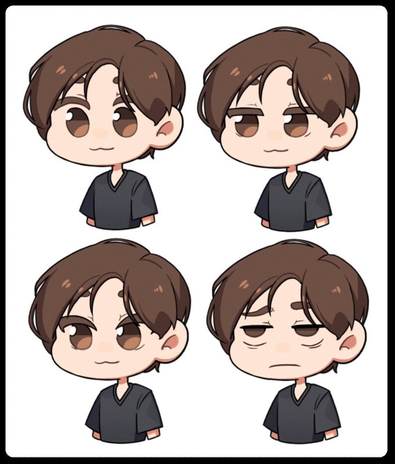 Bust-up Fully Rendered + Rigged Pngtuber Model, Fullcolor Chibi Drawing ...