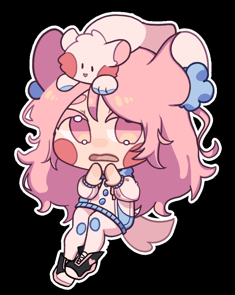 Pink Ferret Girl Pngtuber, Premade Pngtuber+ Model, Streaming Giftuber ...