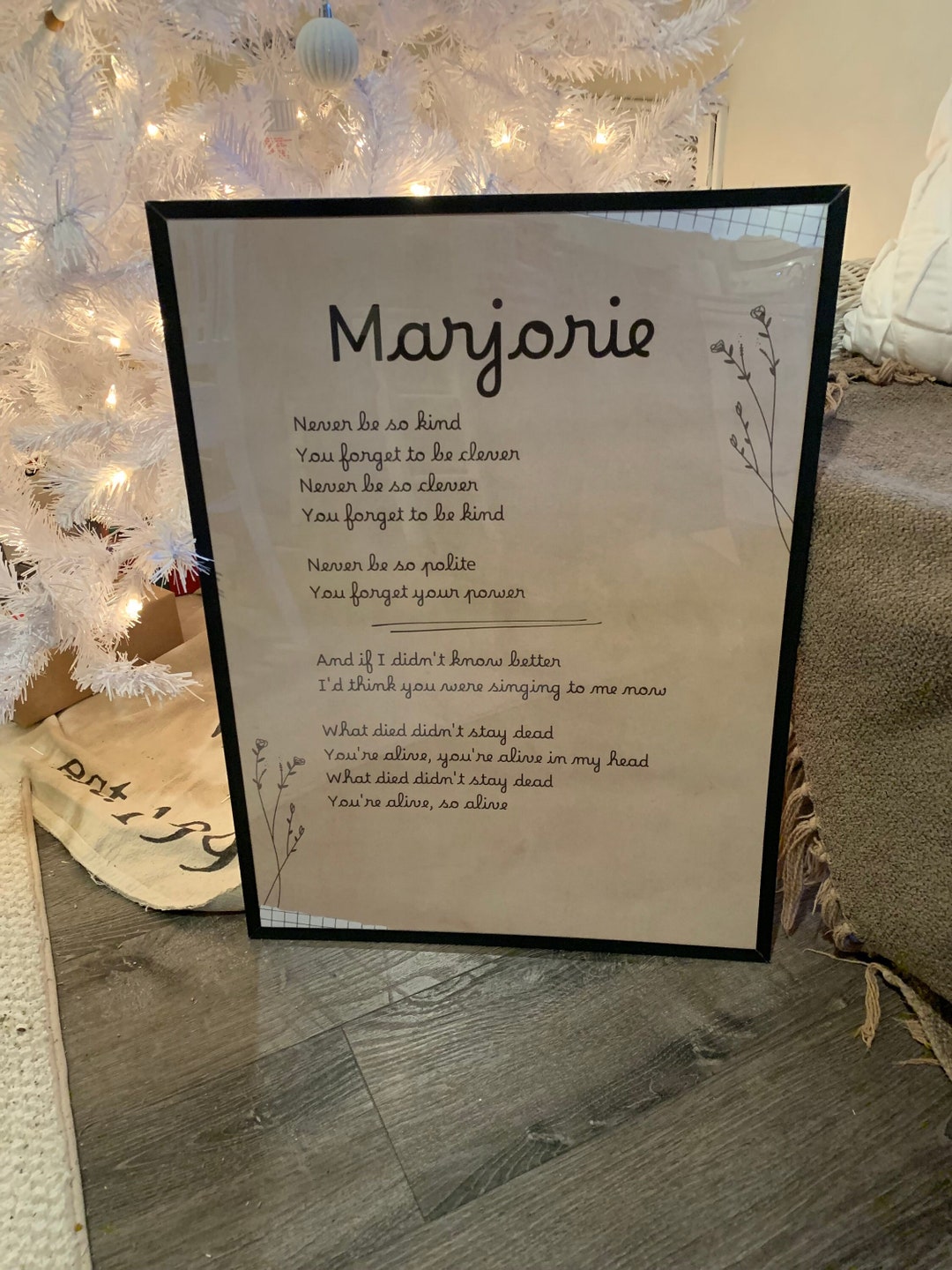 Taylor Swift Marjorie Lyrics Poster - Etsy