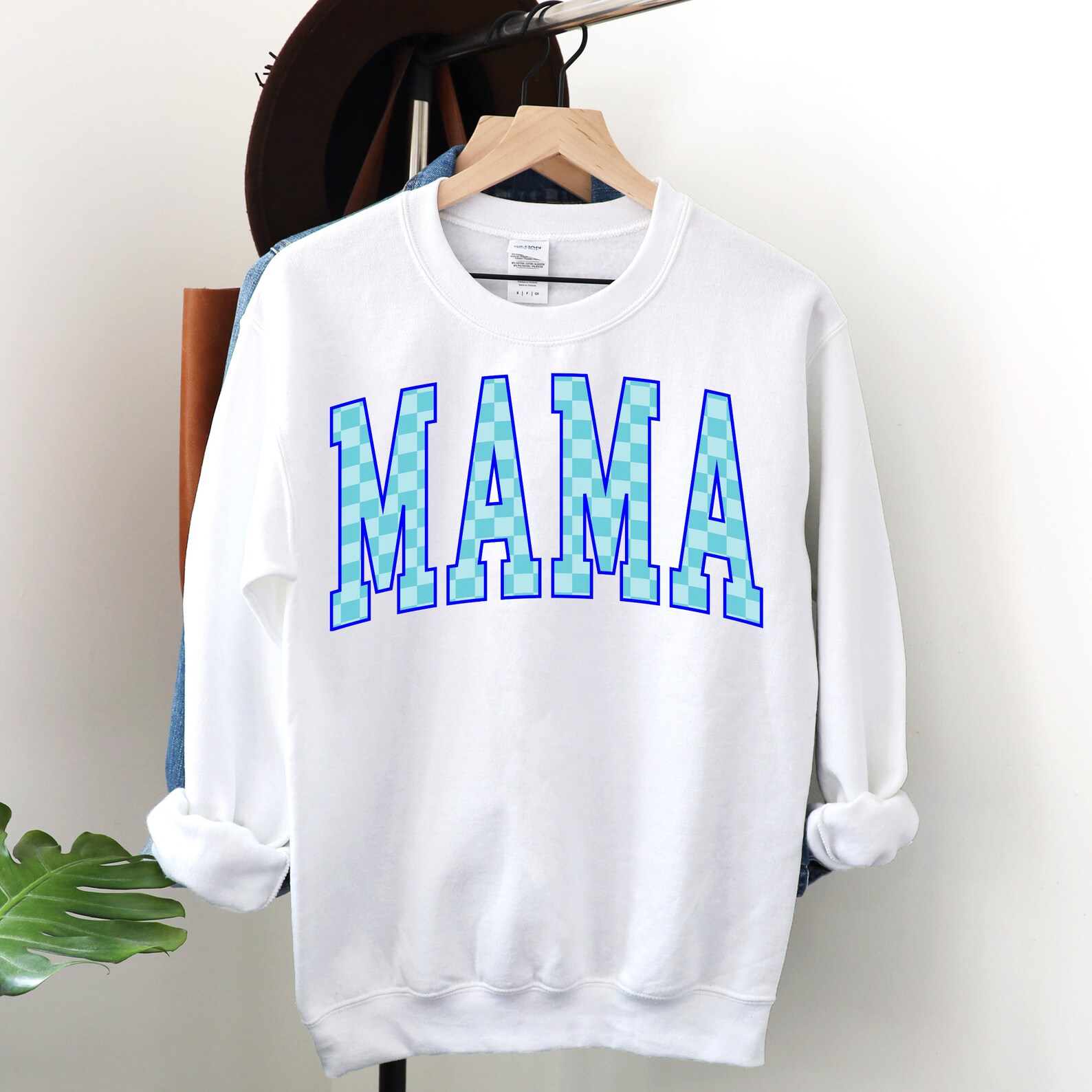 BLUE CHECKERED MAMA Png | Blue Png, Mama Png, Retro Arch Png, Arch ...