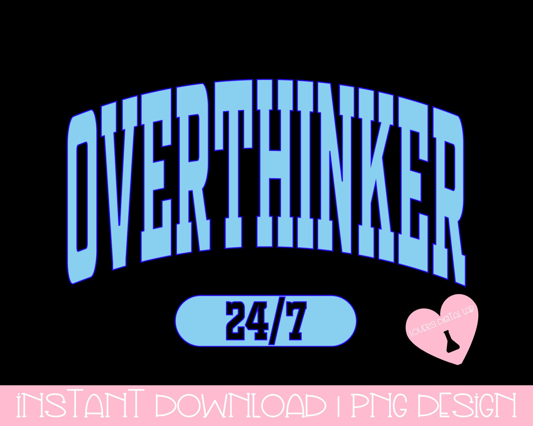 BABY BLUE OVERTHINKER Png| Blue Png, Overthinker Png, Retro Arch Png ...