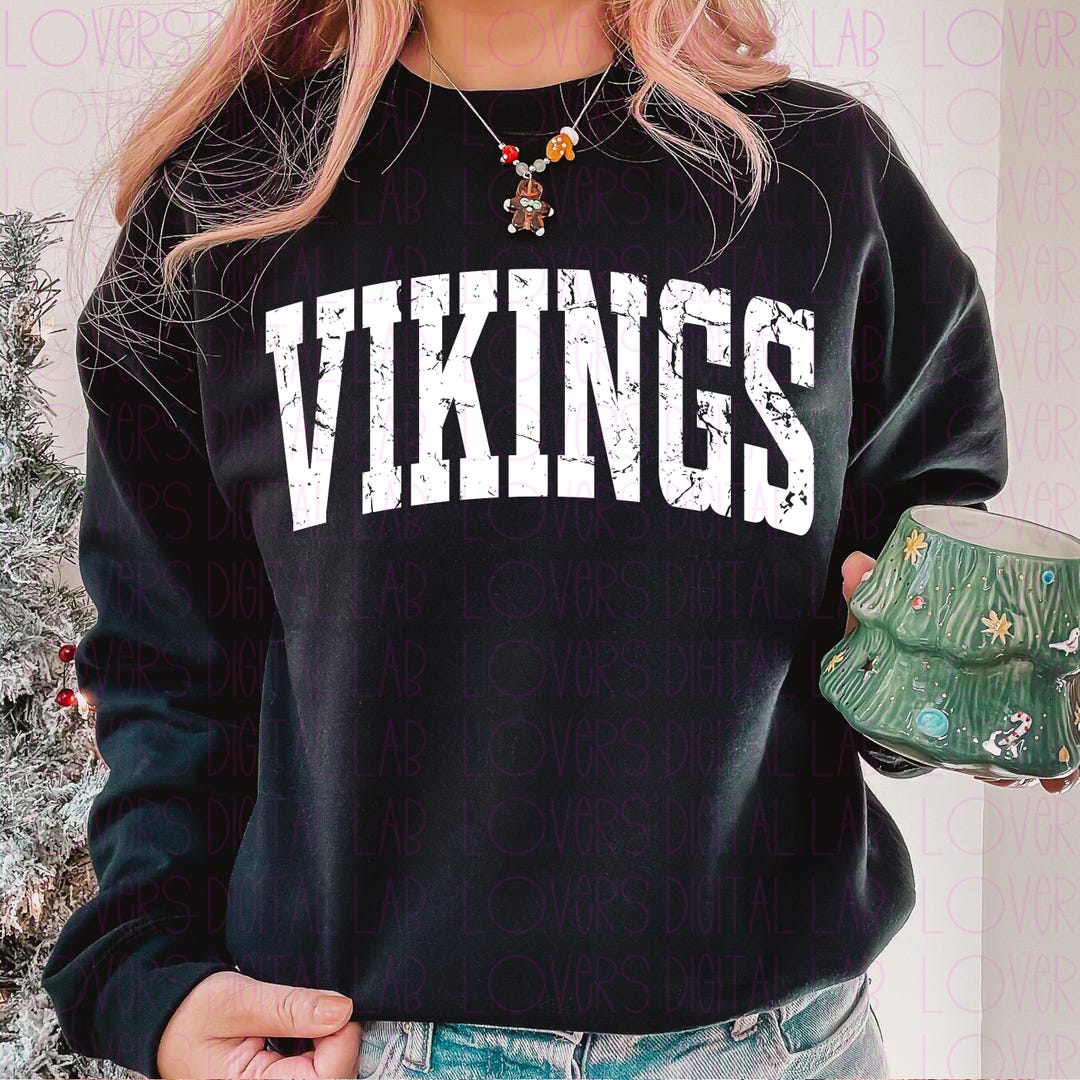 Distressed Vikings School Mascot PNG, Vikings Pride Digital Download ...