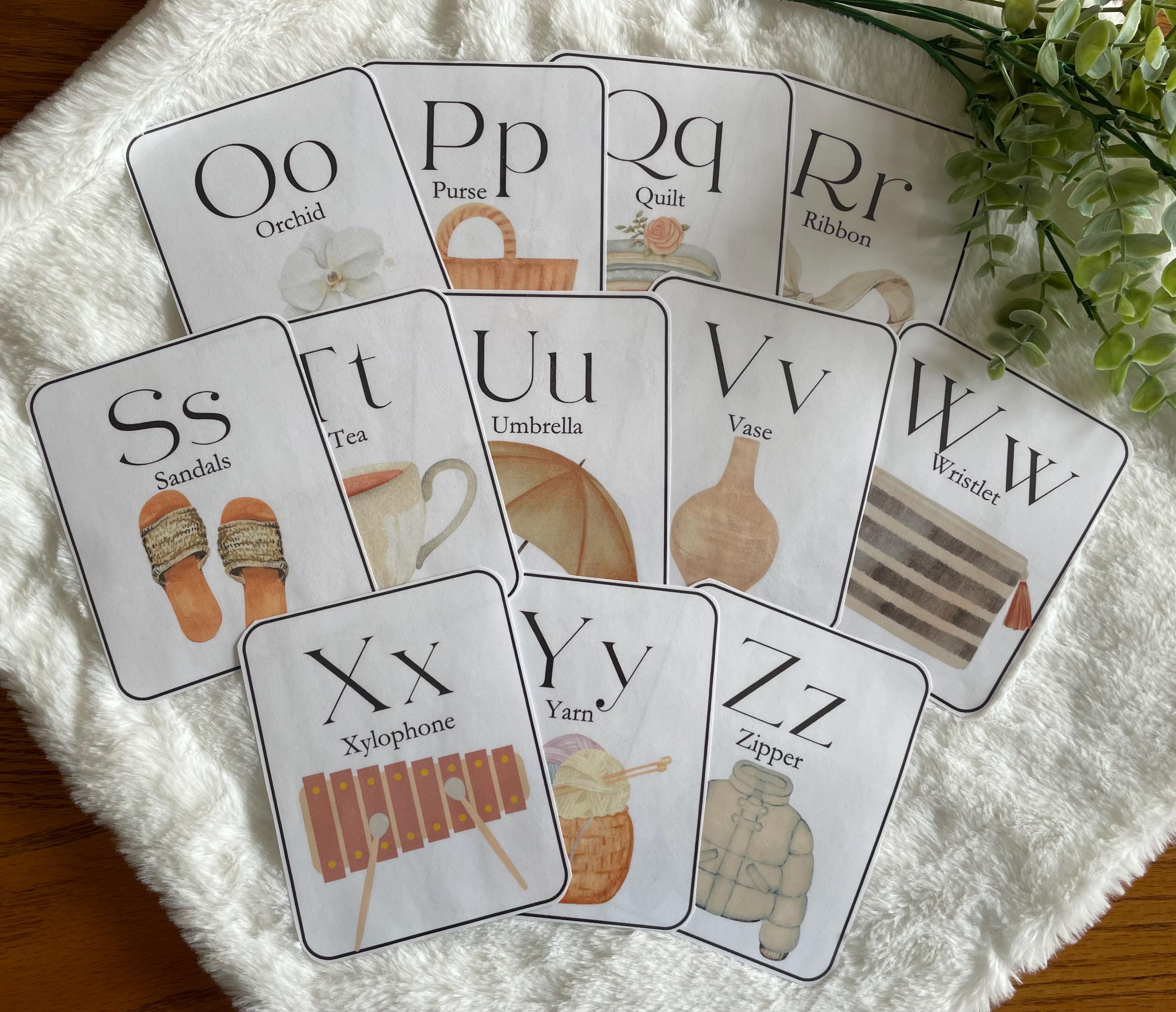 Vintage Girl Alphabet Flashcards - PDF Download - Etsy