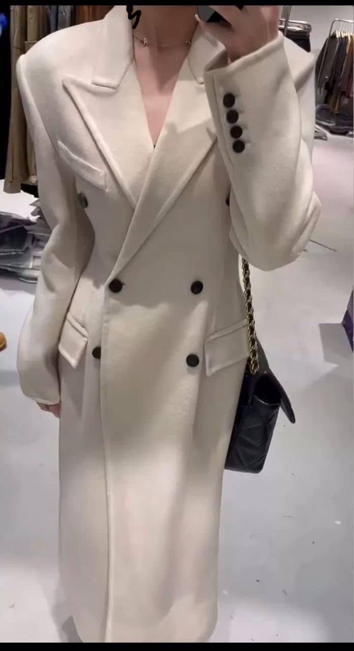 Women Winter White Cream Wool Coat Dress - Etsy UK
