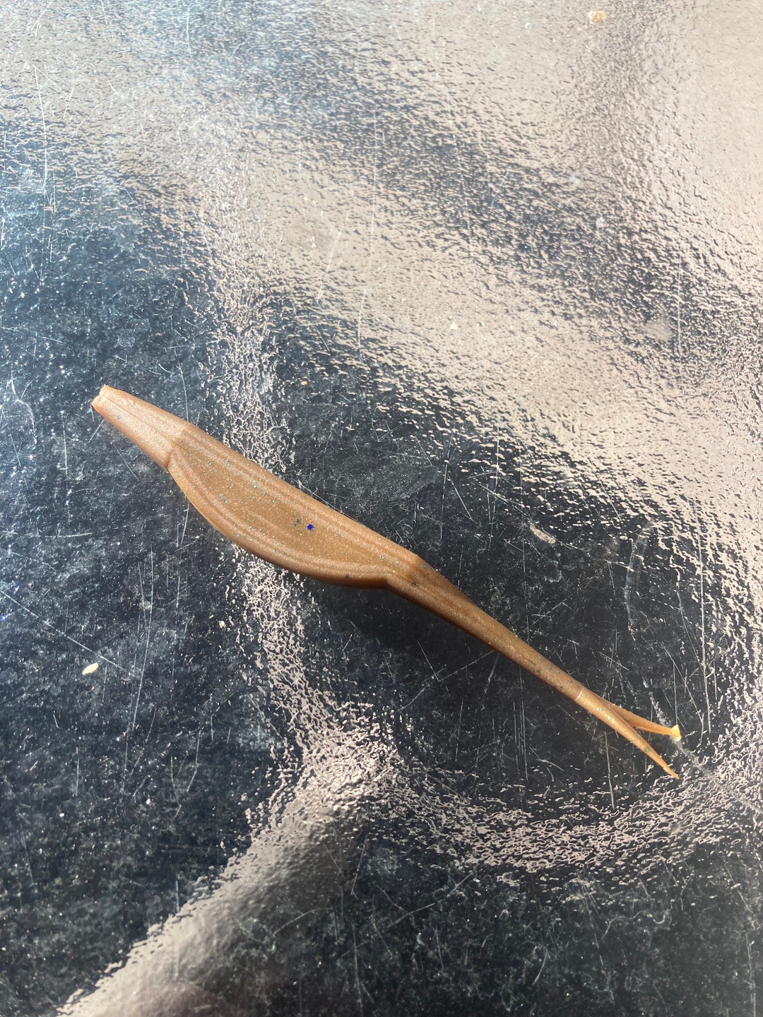 5'' 12 Pack Root Beer Colored Split Tail Flukes for Fishing Great for ...