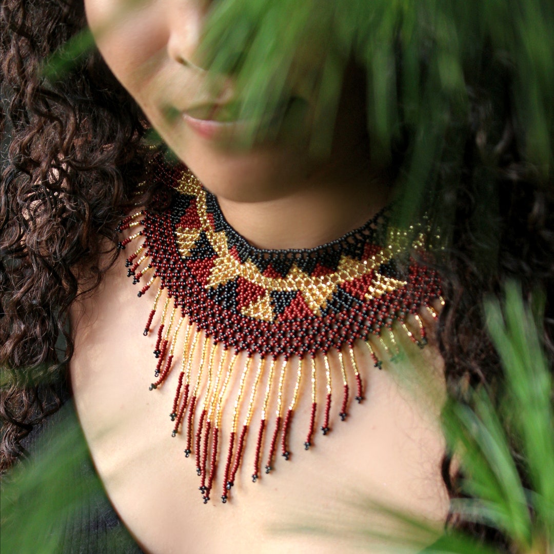Handmade Necklace | Huichol Necklace | Mexican Beaded Necklace ...