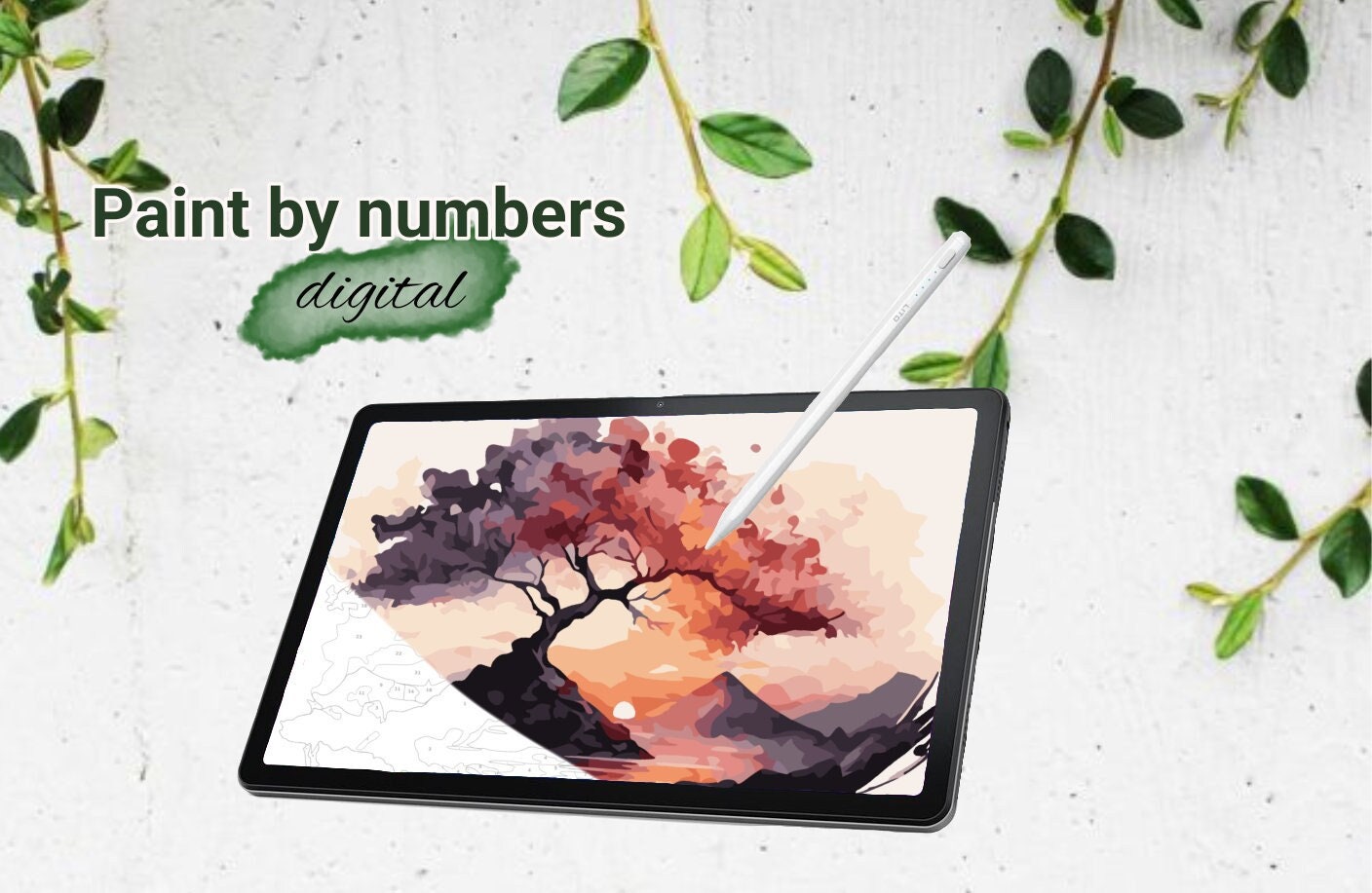 Paint by Numbers Digital for Adults Colorful Tree - Etsy