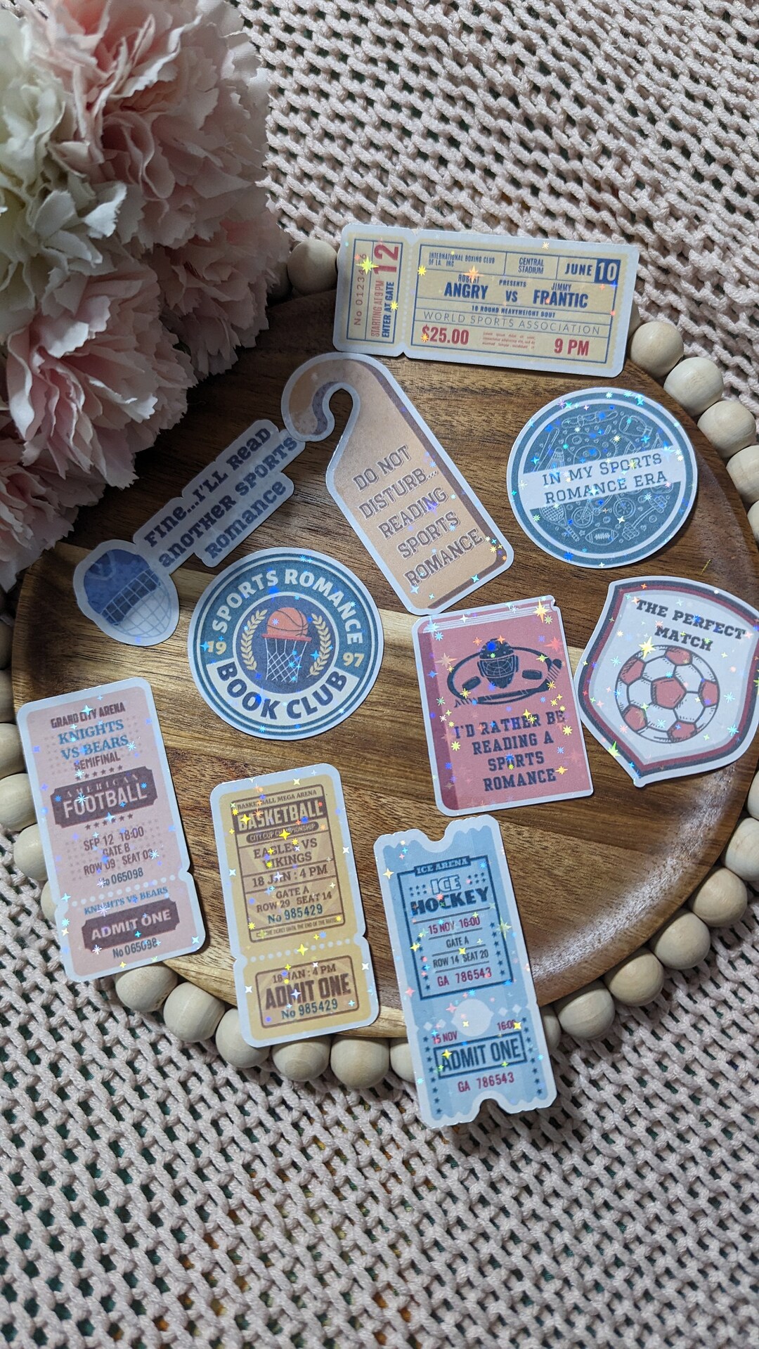 Sports Romance Stickers With Optional Starry Overlay, Perfect for ...