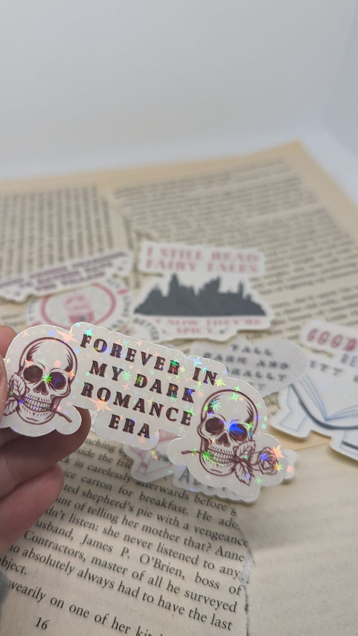 Dark Romance Sticker Pack With Holographic Overlay, Perfect for Bookish ...