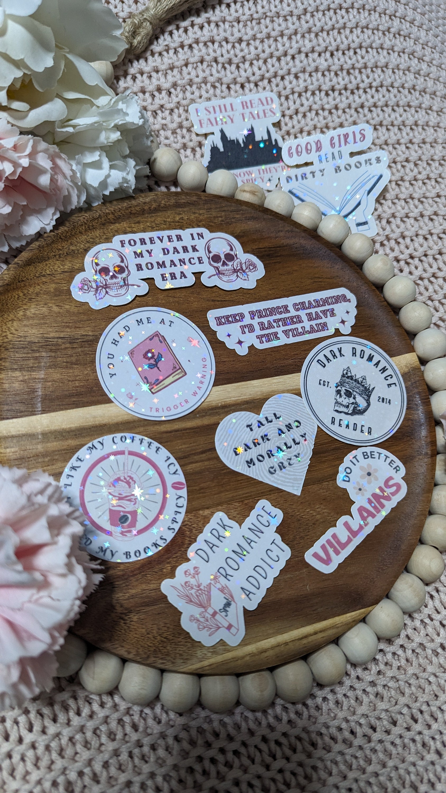 Dark Romance Sticker Pack With Holographic Overlay, Perfect for Bookish ...