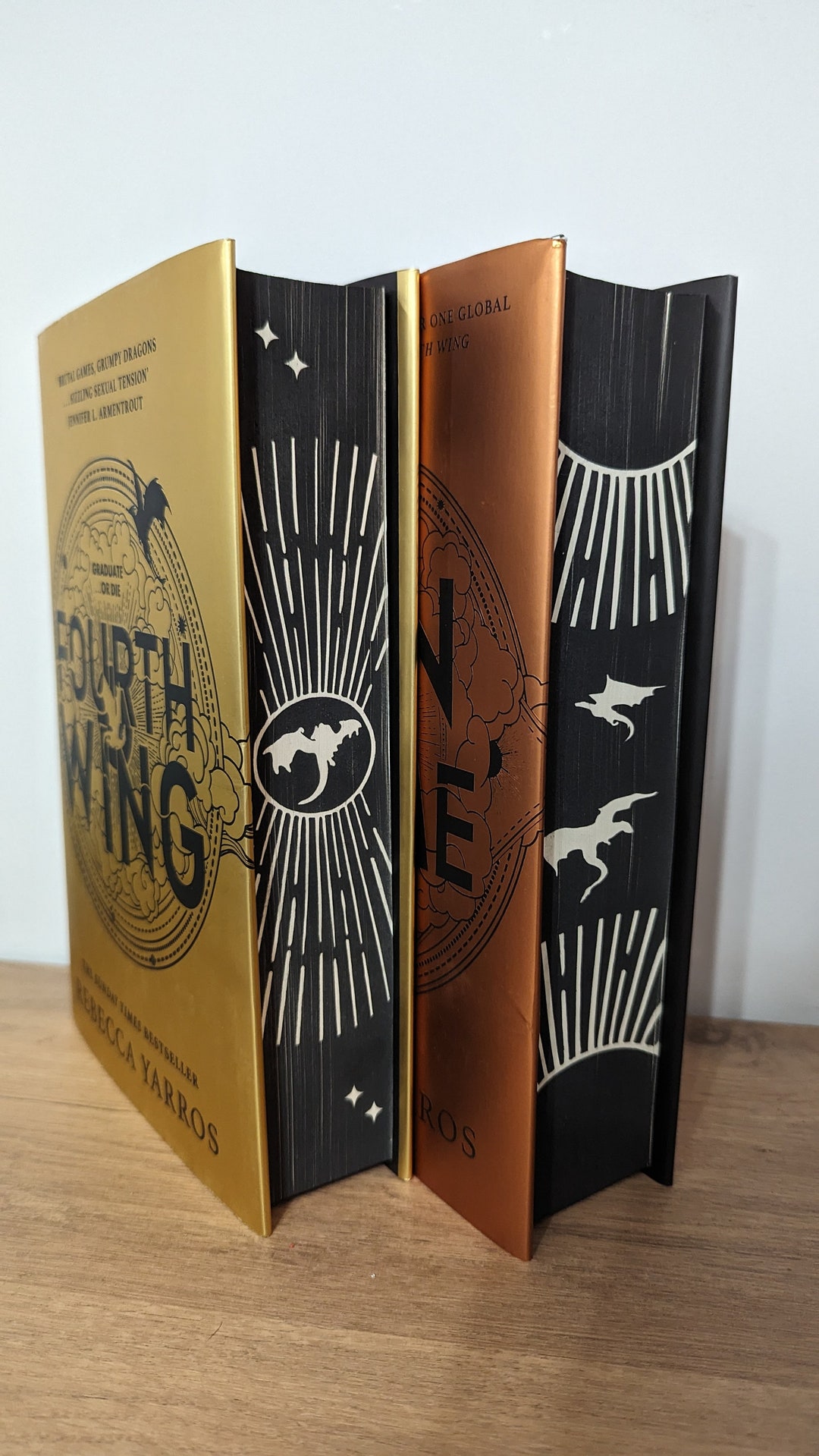 Fourth Wing and Iron Flame Special Edition Hand Painted Copies With ...