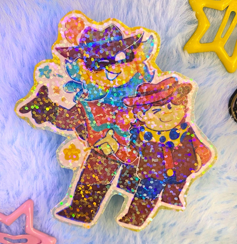 STARLO AND CLOVER Vinyl Holographic Sticker , Undertale Yellow , Water ...