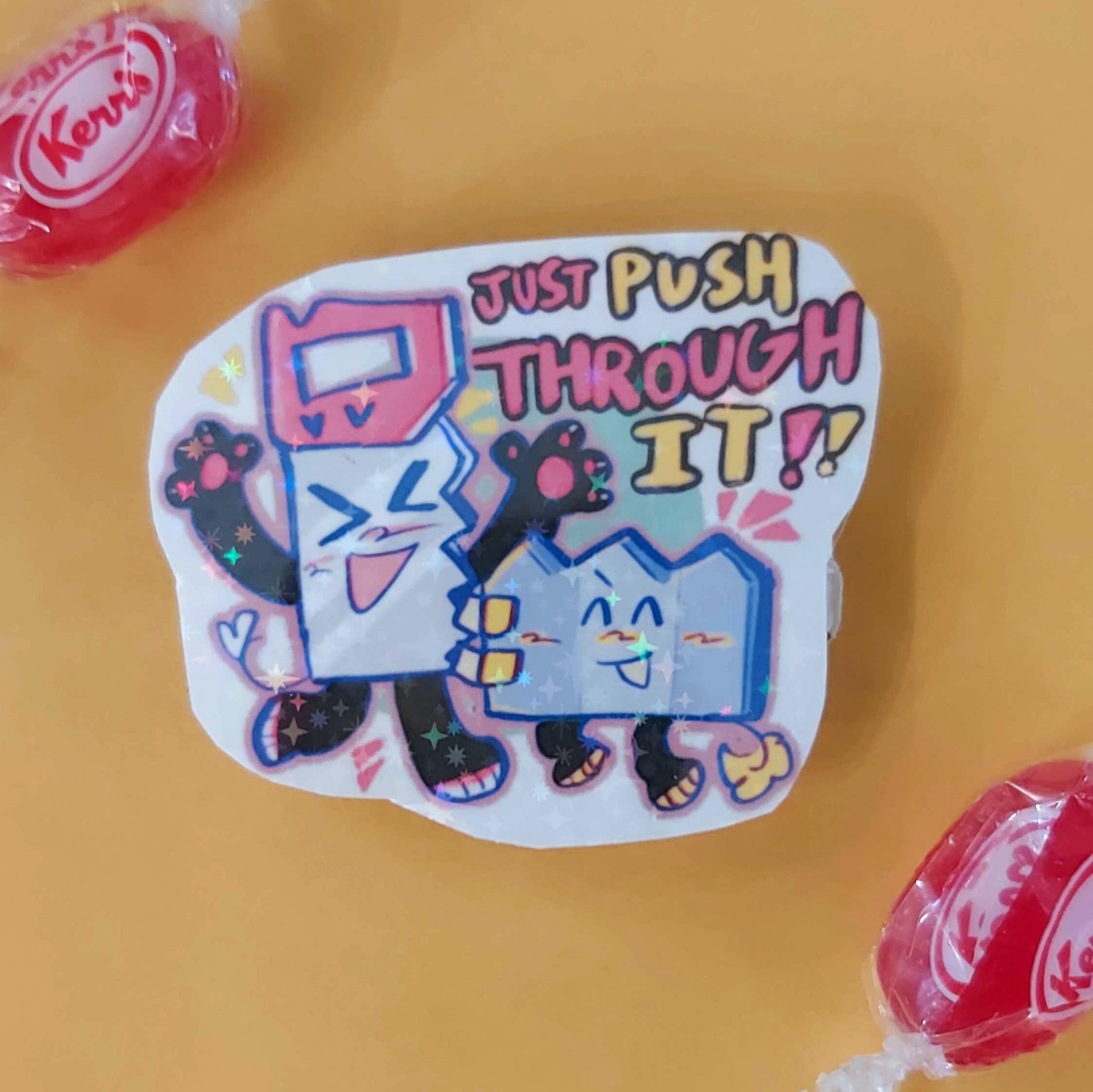 Saw and Gaty Holographic Vinyl Sticker BFDI / BFB / TPOT Water Resistant Object Show the Power ...