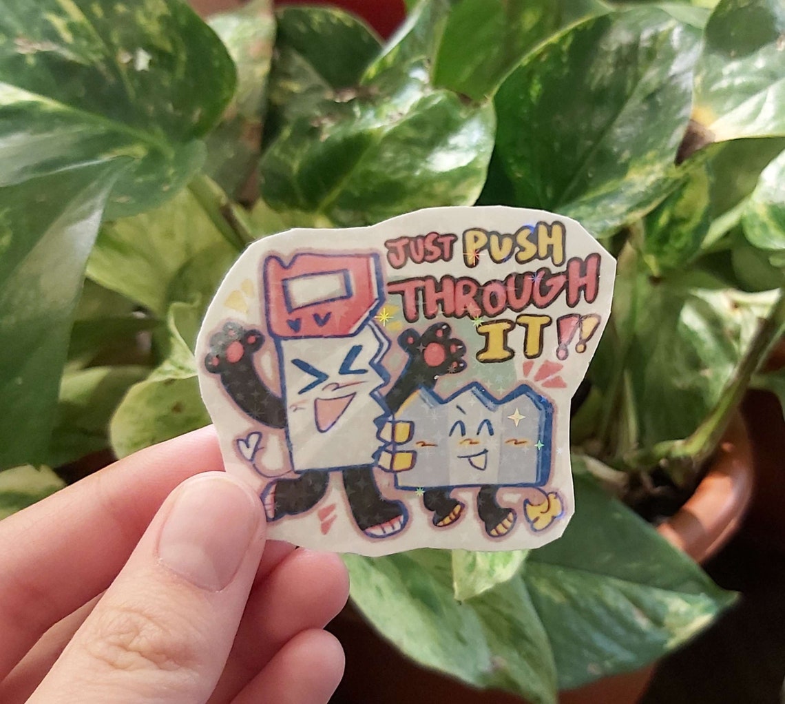 Saw and Gaty Holographic Vinyl Sticker BFDI / BFB / TPOT Water ...