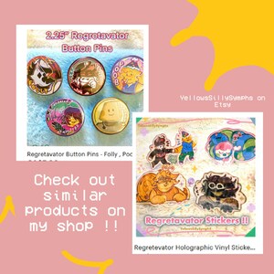 Regretevator Button Pins - Pilby , Gnarpy , Bive , Split , Prototype ...