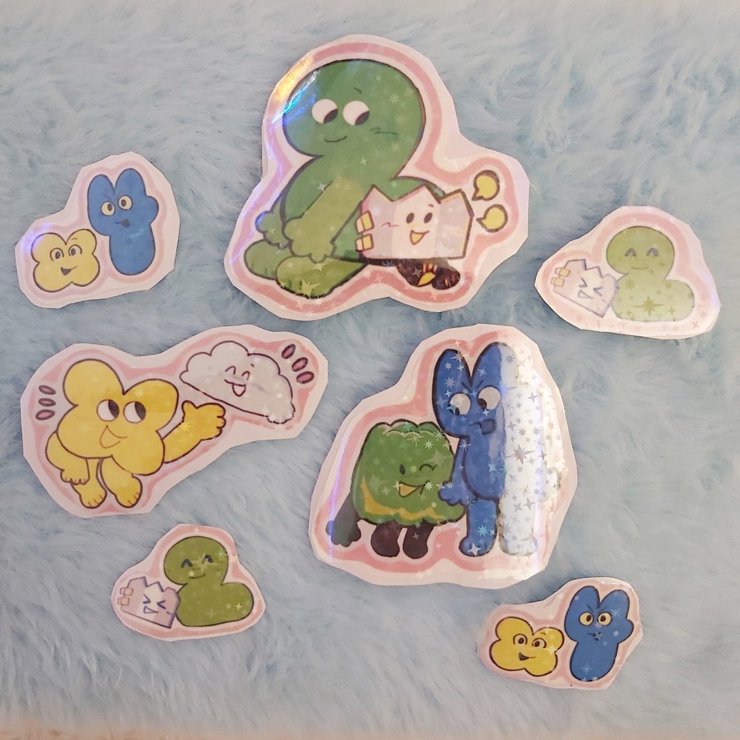 HOSTS AND CONTESTANTS Holographic Sticker Pack Battle for Dream Island ...