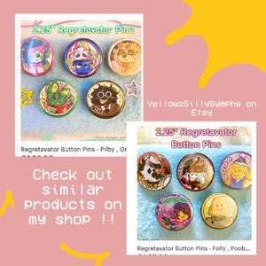 Regretevator Holographic Vinyl Sticker Pack -- Split , Bive , Pilby ...