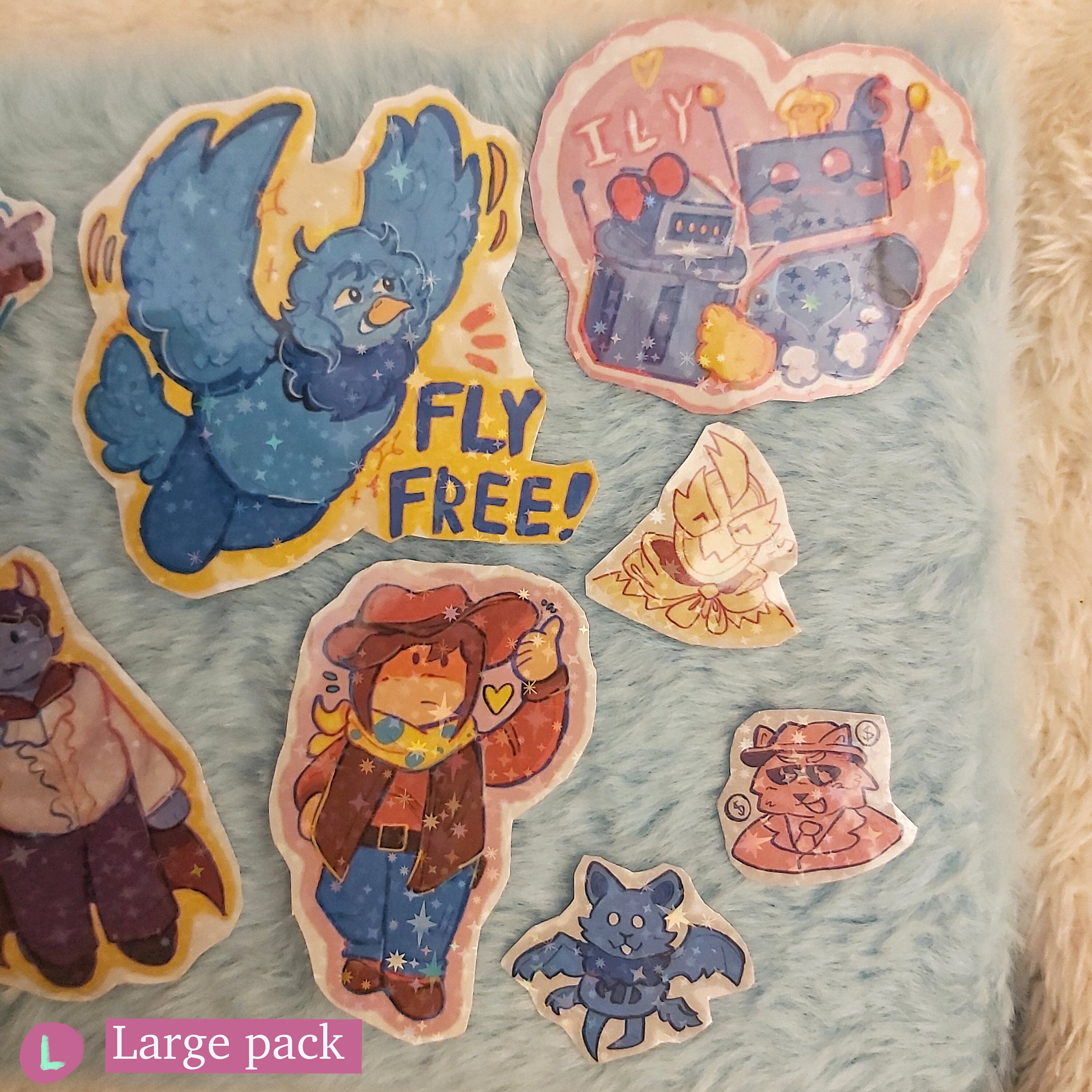 UNDERTALE YELLOW Holographic 9 Piece Vinyl Sticker Pack, Water ...