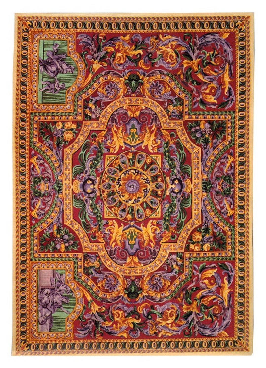 Gianni Versace Arazzo Red Rug 10' X 13' - Etsy