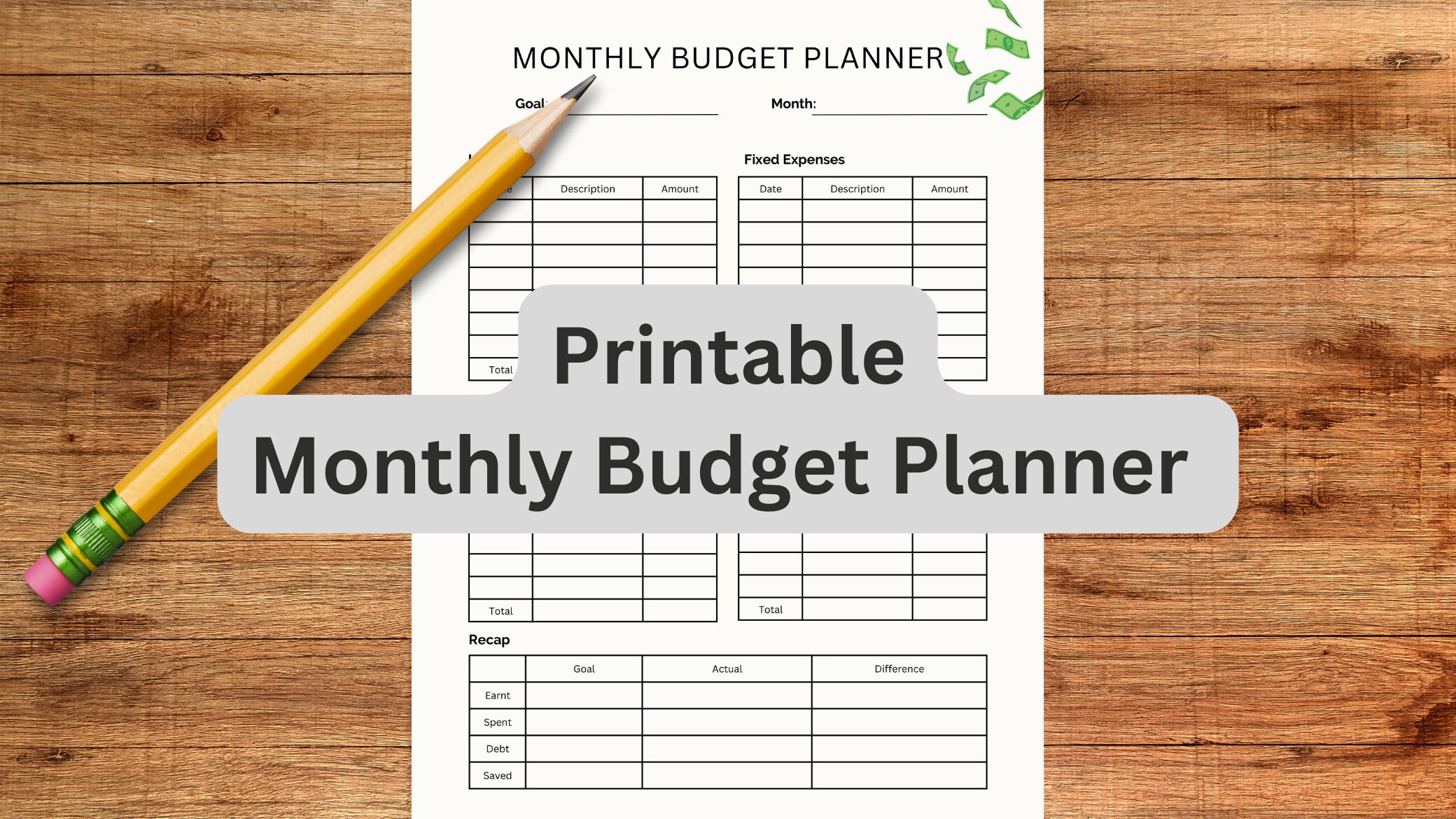 Monthly Budget Planner - Etsy