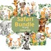Safari Animal Clipart: Jungle Nursery PNG Bundle (digital Download) - Etsy