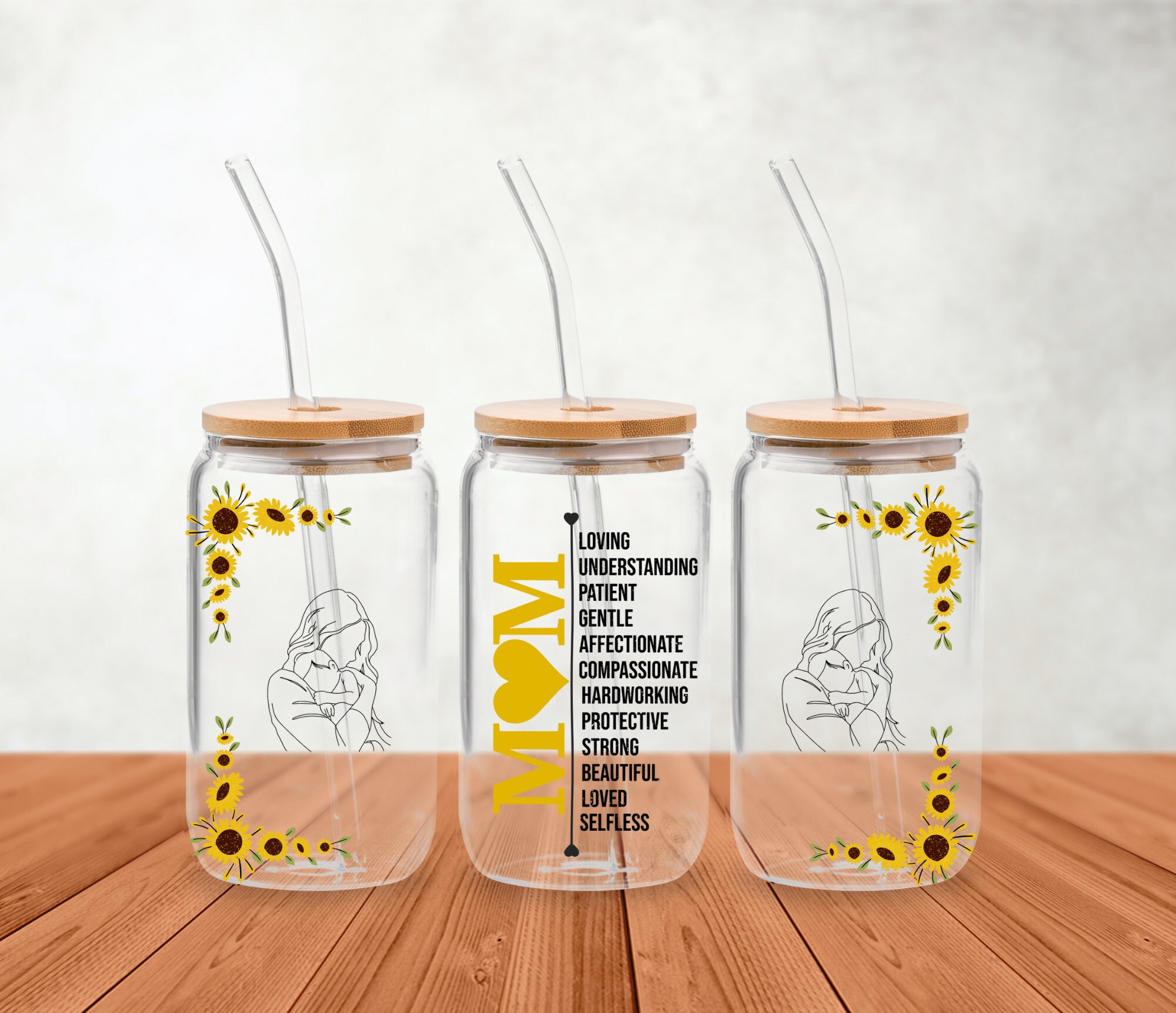 Anime 16 Oz Digital Wrap, Flower Digital Wrap, Spring Digital Wrap, Mom ...