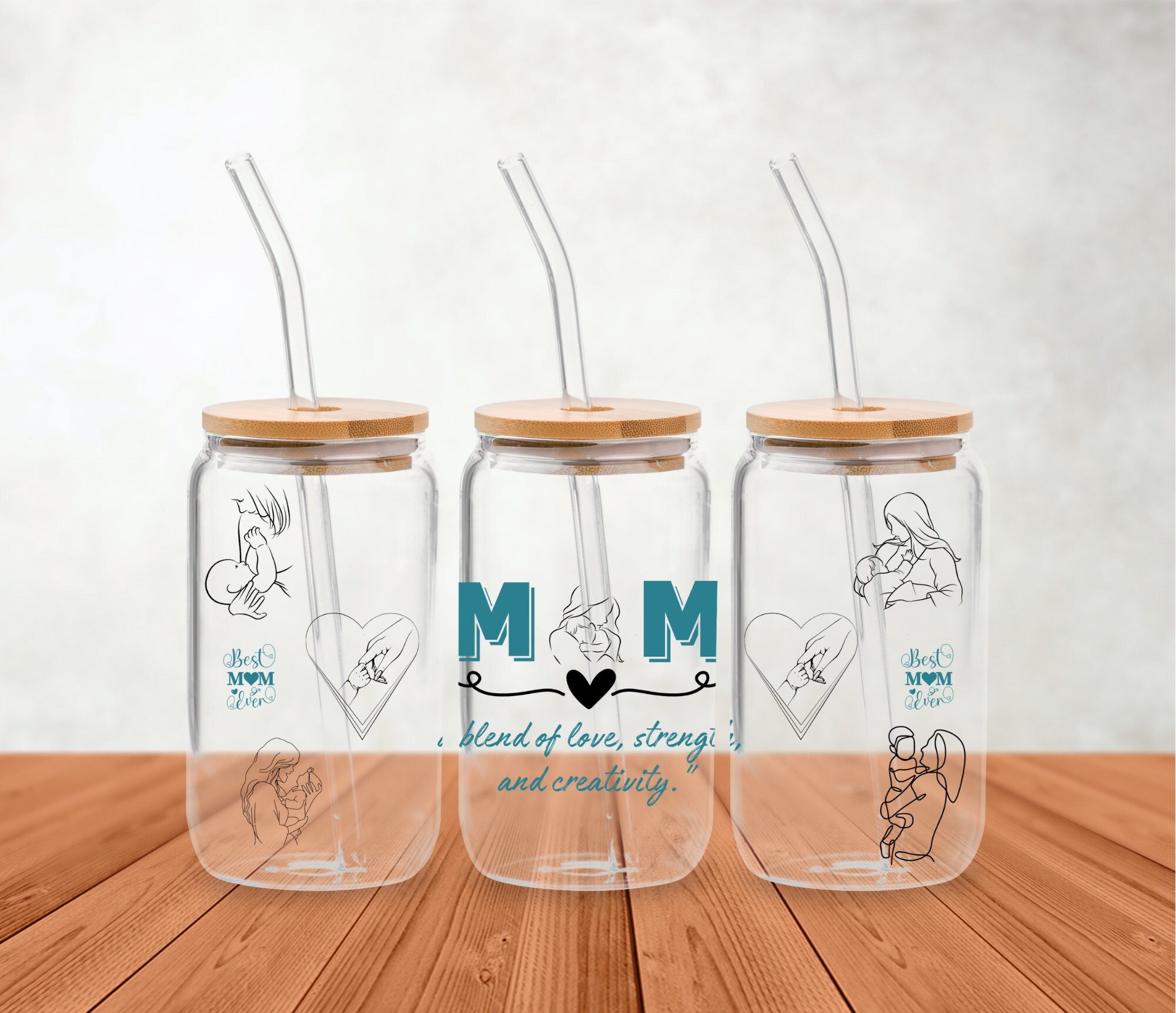 Anime 16 Oz Digital Wrap, Flower Digital Wrap, Spring Digital Wrap, Mom ...