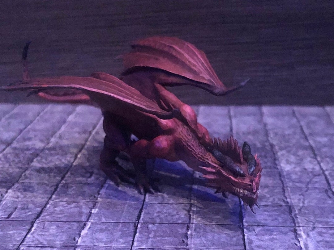 Young Red Dragon Mini-figure - Etsy