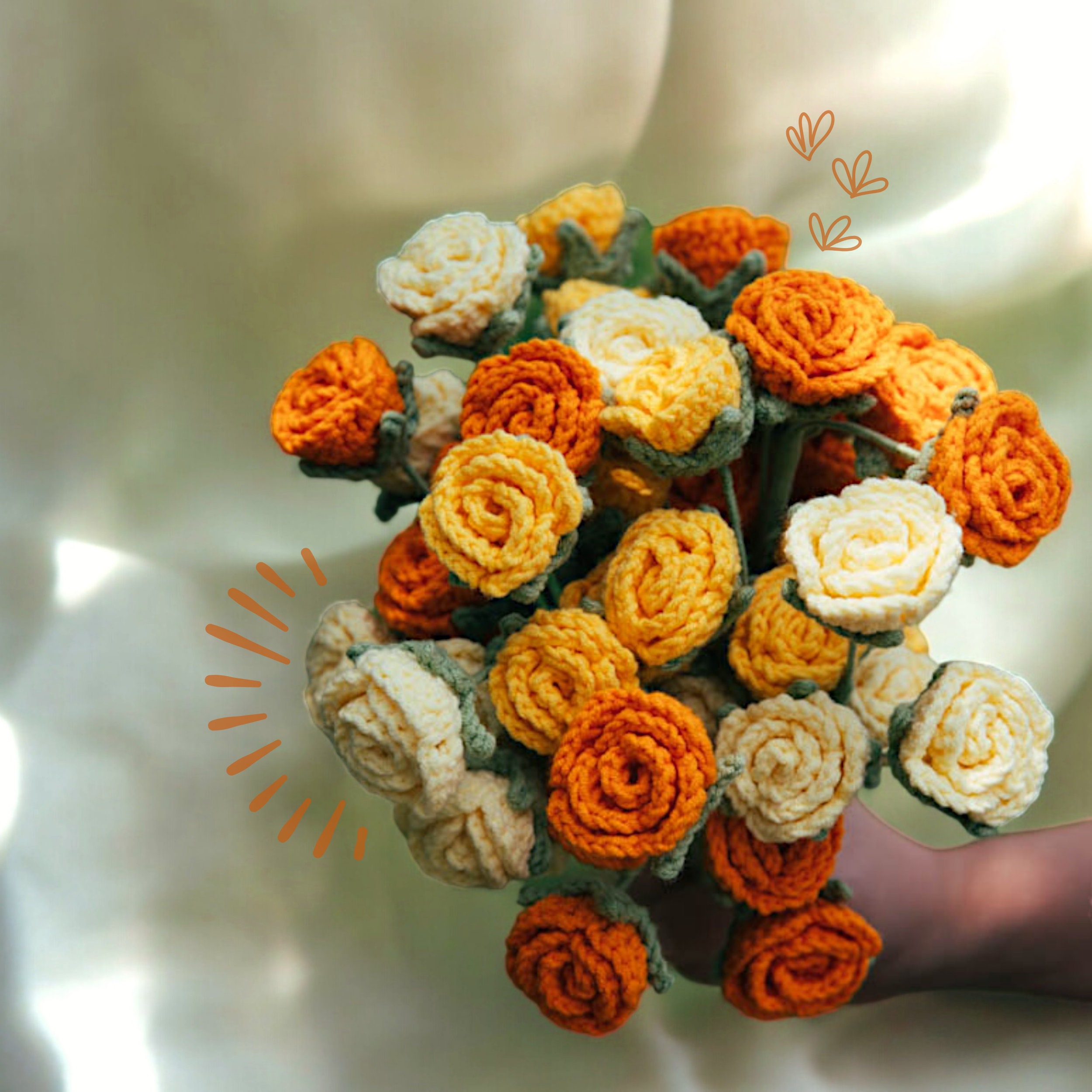 Small Roses Crochet Pattern, Amigurumi, Crochet Pattern, Rose Crochet ...