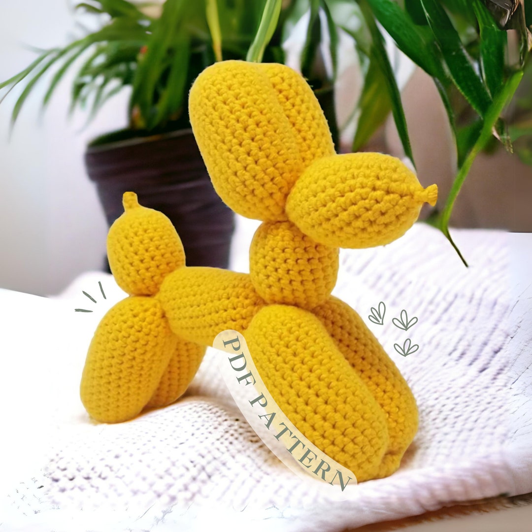 Balloon Dog Crochet Pattern, Puppy Amigurumi, Handmade Gift, Balloon ...