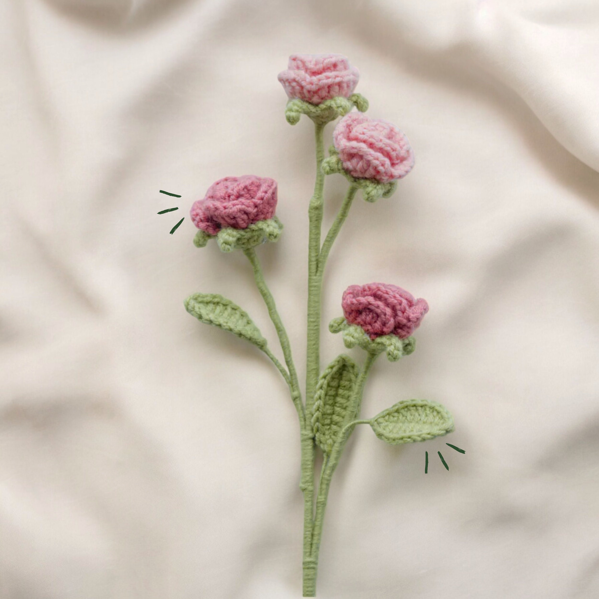 Small Roses Crochet Pattern, Amigurumi, Crochet Pattern, Rose Crochet ...
