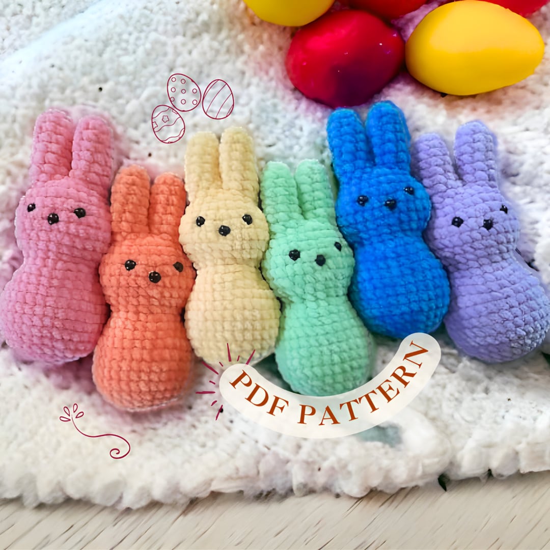 Peep Bunny Crochet Pattern, Digital Download, Easter Pattern, Crochet ...